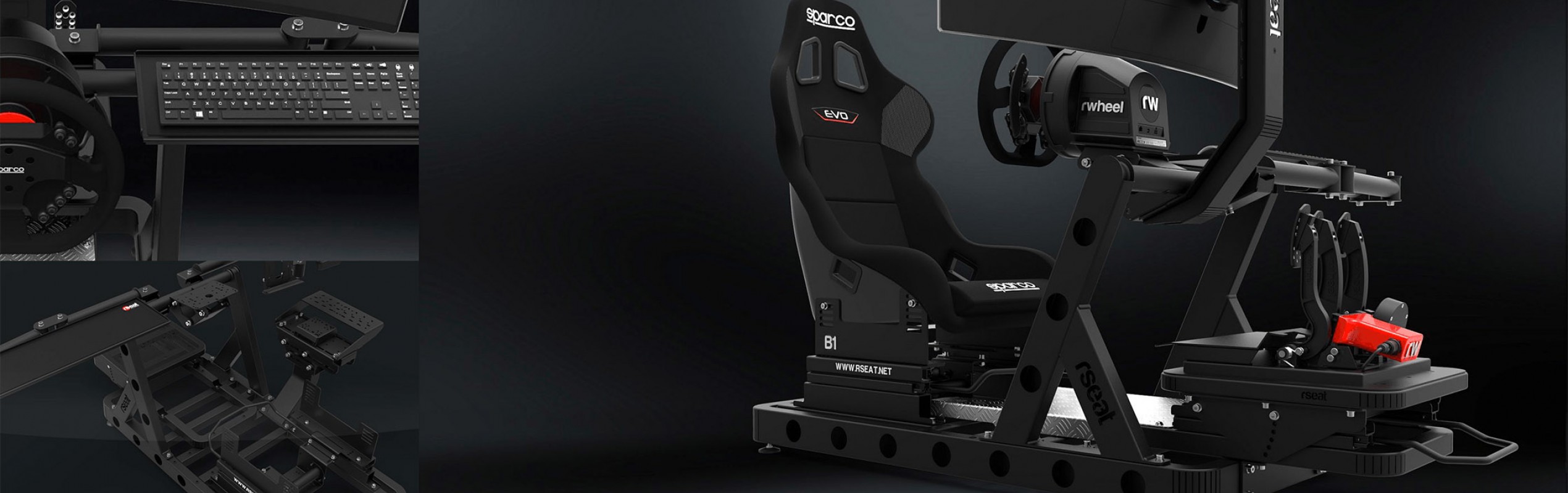 RSeat France Simracing Cockpits baquet Sparco, Moza Racing