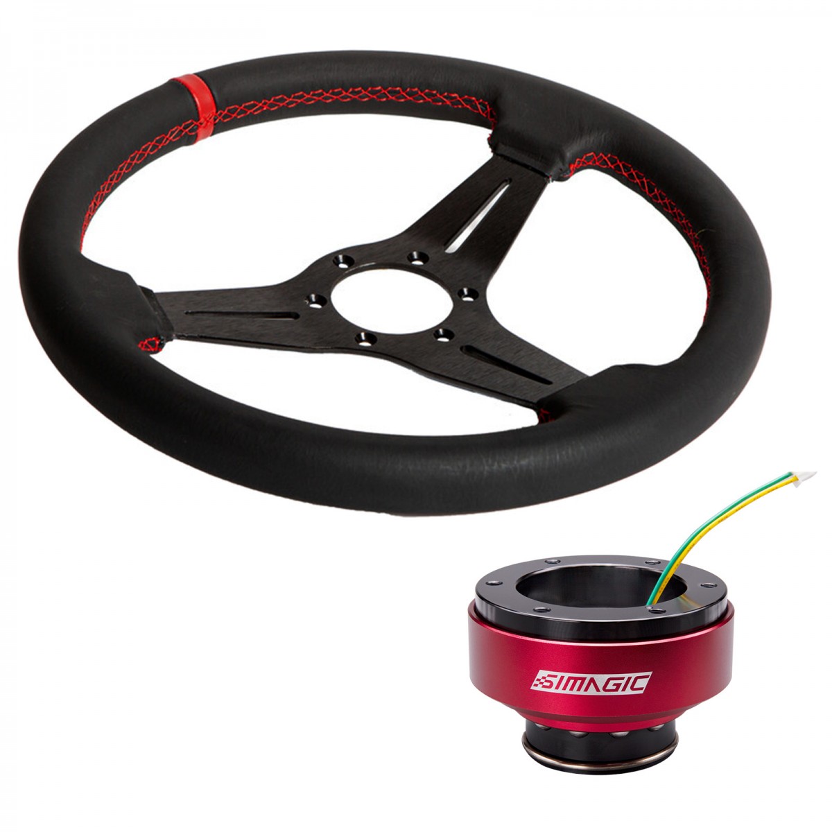 RSeat France SimracingBundle Volant Simracing Driftshop 33cm en cuir et ...