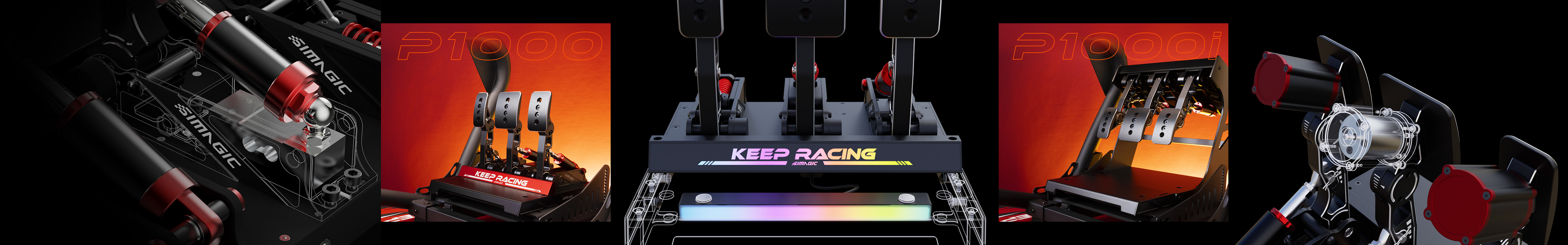 RSeat France SimracingPédalier Simagic P1000i Inversé - 3 Pédales ...